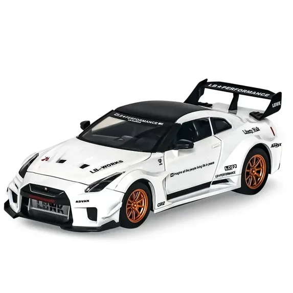 1:24 Simulation Nissan GTR CSR2 Alloy Race Cars Toy Diecast Vehicles ...