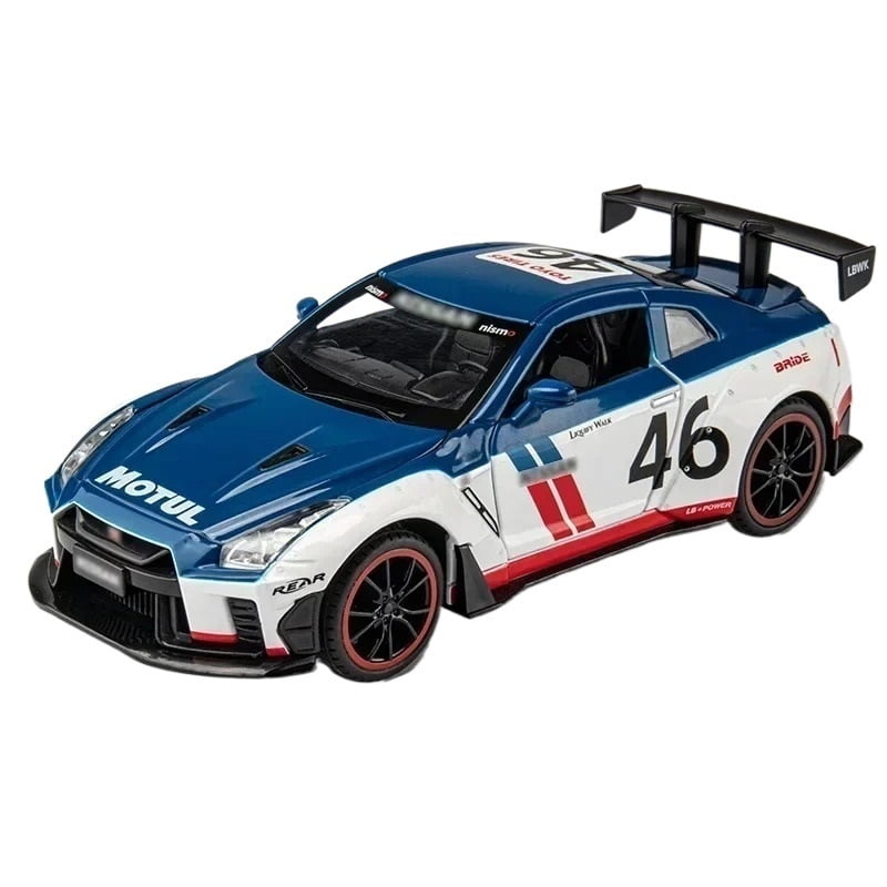 1:24 Skyline Ares Nissan GTR R34 R35 Alloy Sports Car Model Diecast ...