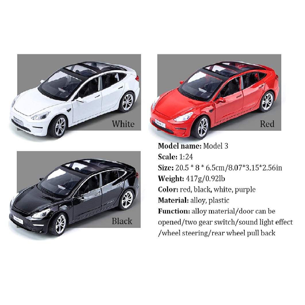 1:24 Tesla Alloy Car Model New Energy Car Model Simulation Children'S ...