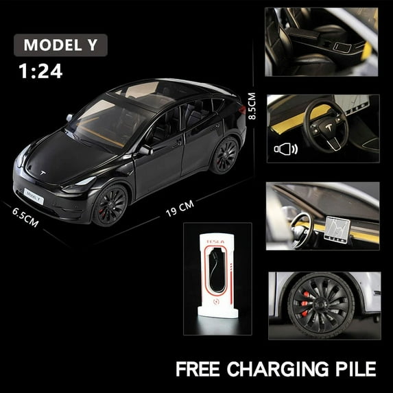 1:24 Tesla Model Y Model 3 Model S Metal Alloy Diecast Toy Car Model ...