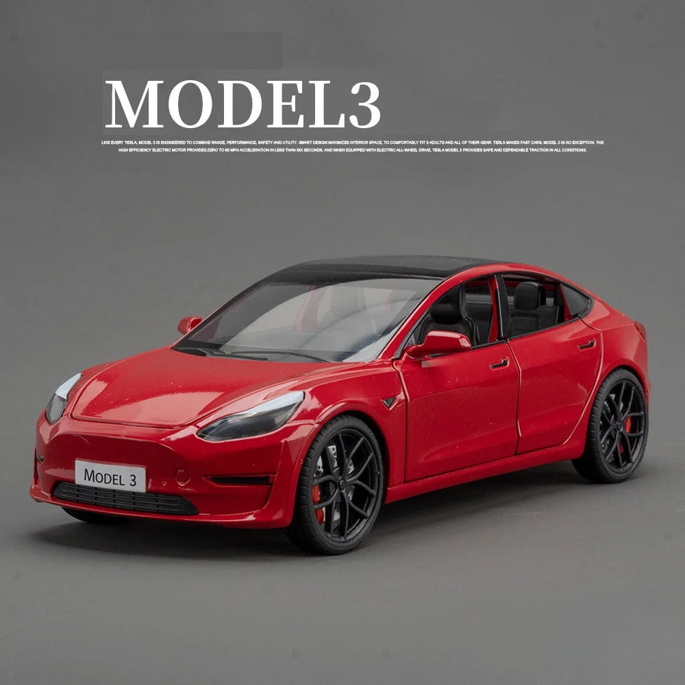 1:24 Tesla Model Y Model 3 Tesla Model S Alloy Die Cast Car Model Sound ...