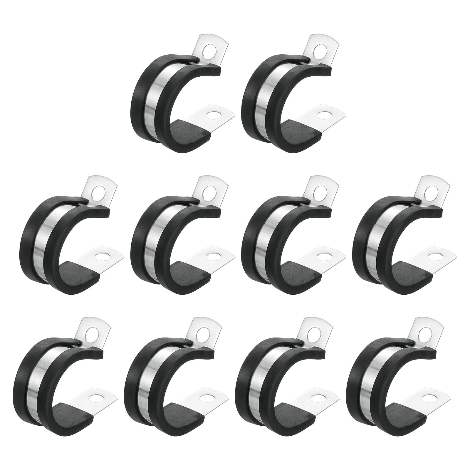 1"(24mm) Cable Clamp, 304 Stainless Steel Rubber Cushioned Insulated ...