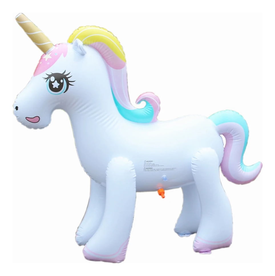 1.25 * 1.35M giant inflatable unicorn fountain toy with ground studs ...