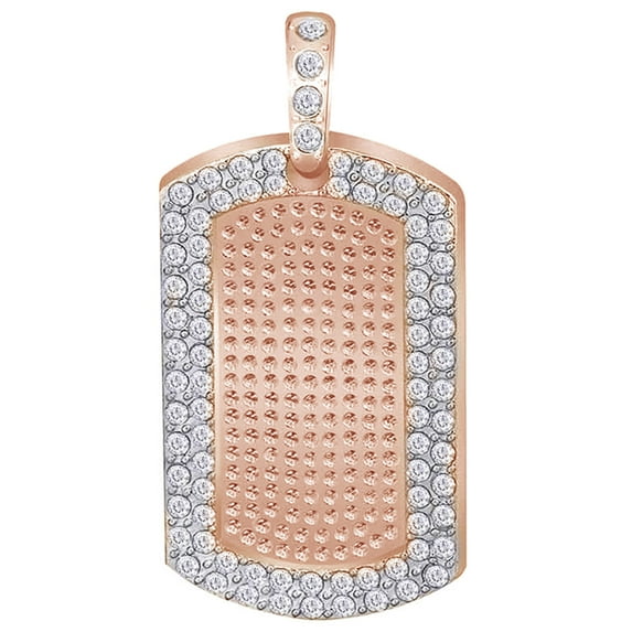 AFFY 1.25 Cttw Round Cut White Natural Diamond Iced Out Hip Hop Jewelry ...