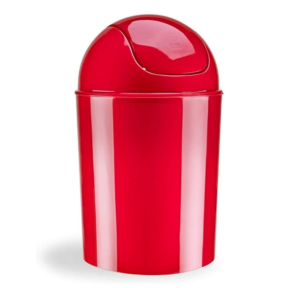 1.25-Gallon Mini Waste Can w/Swing-Top Lid - Small Garbage Bin for ...