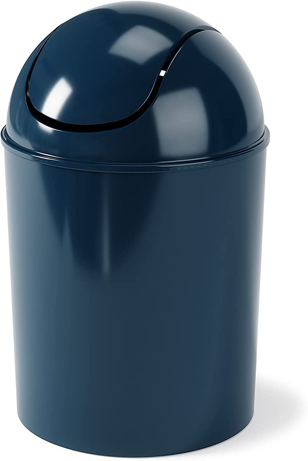 1.25-Gallon Mini Waste Can w/Swing-Top Lid - Small Garbage Bin for ...