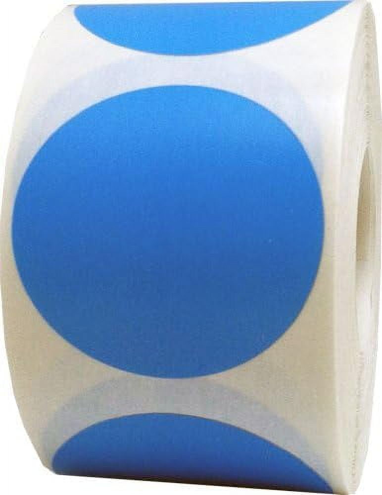 1.25" Round Light Blue Color Code Dot Stickers - 500 Adhesive Circle ...