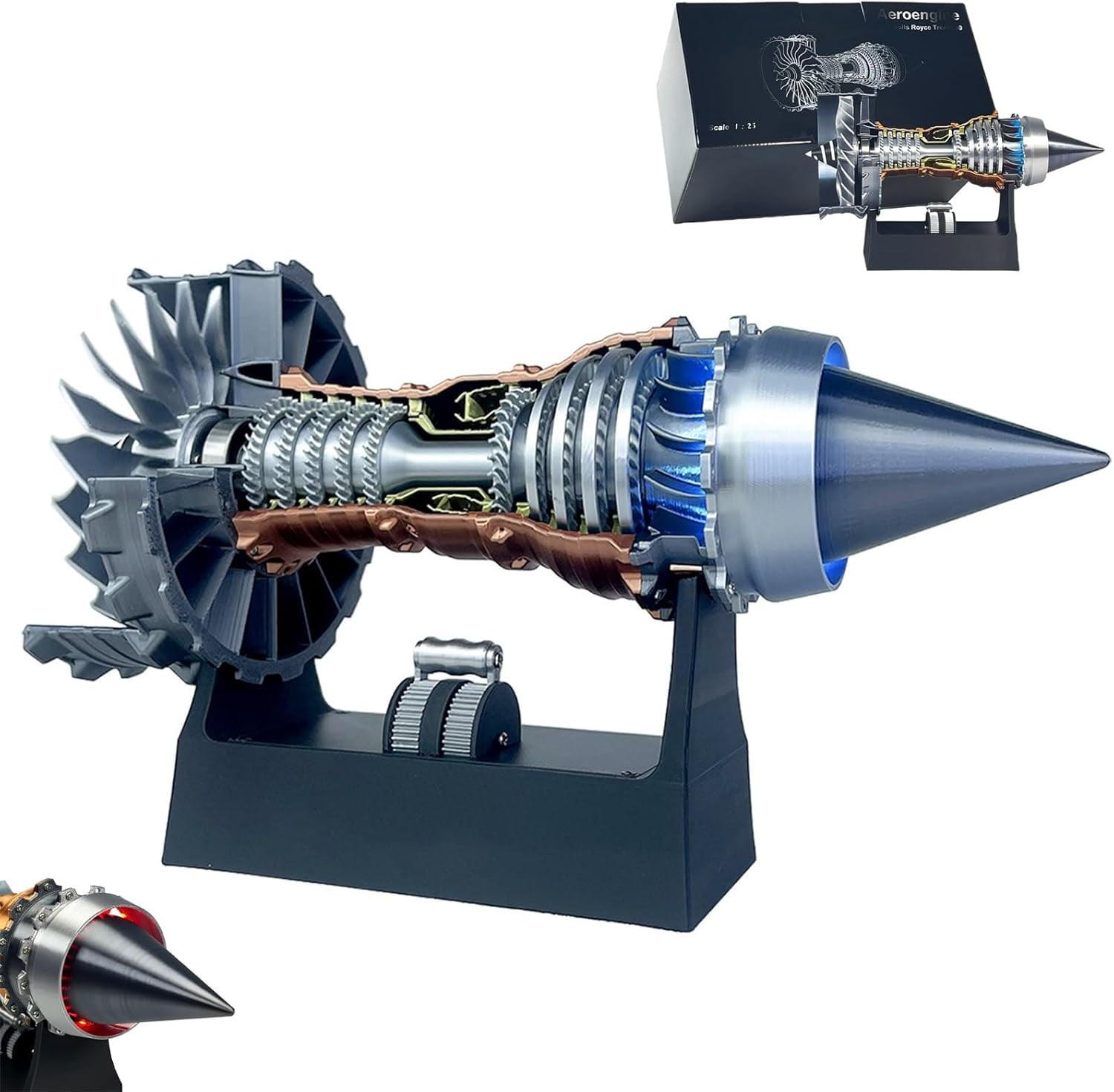 1/25 Simulation Aircraft Turbojet Engine Rotatable Model(11in/28cm), 3D ...