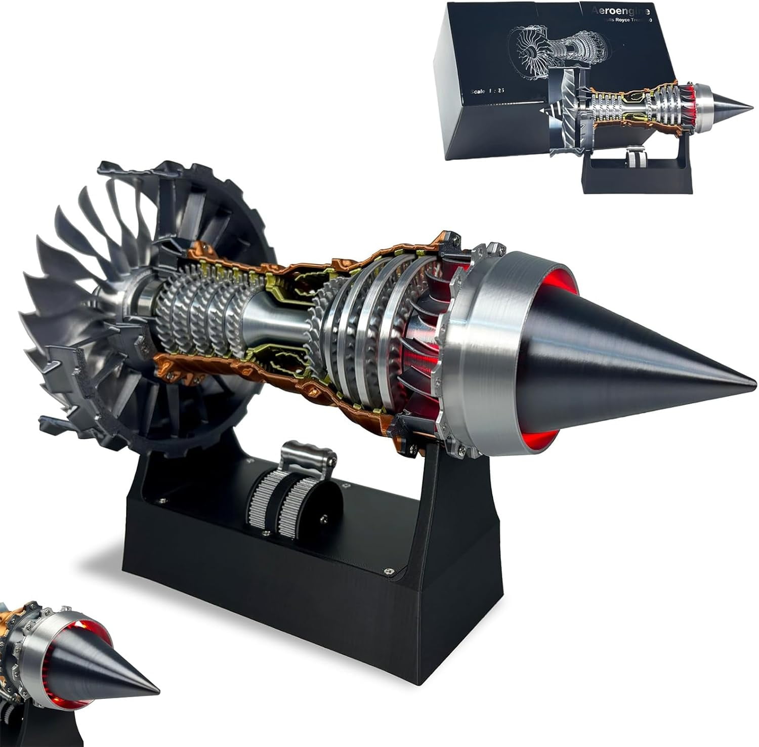 1/25 Simulation Aircraft Turbojet Engine Rotatable Model, TR900 ...