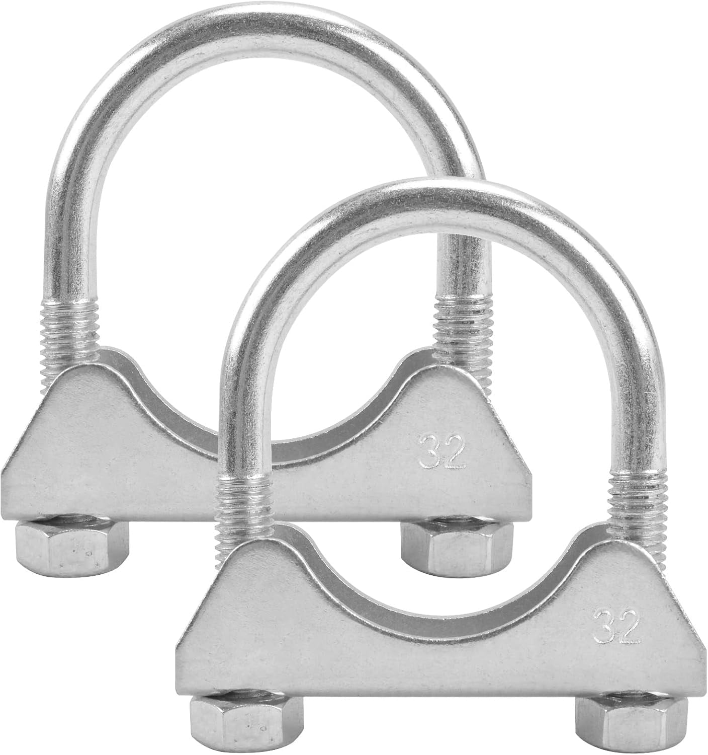 1.25" U-shaped Exhaust Pipe Clamp Mild Steel Muffler Exhaust Clamps ...