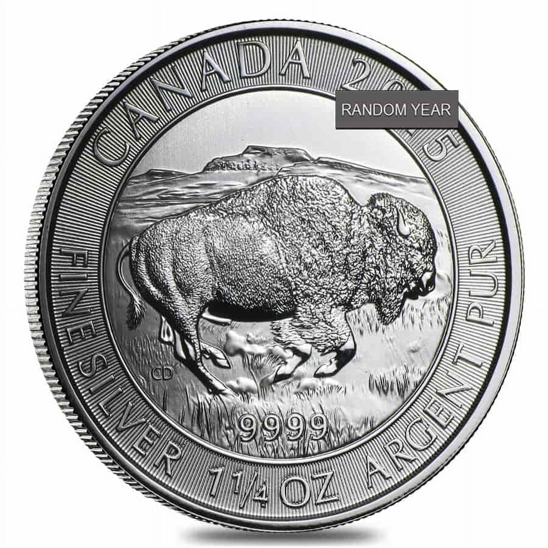 1.25 oz Silver Canadian Bison $8 Coin .9999 Fine BU (Random Year) - Walmart.com