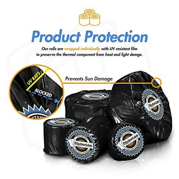 1.25" x 1" Direct Thermal Label - Compatible with Rollo Label Printer ...