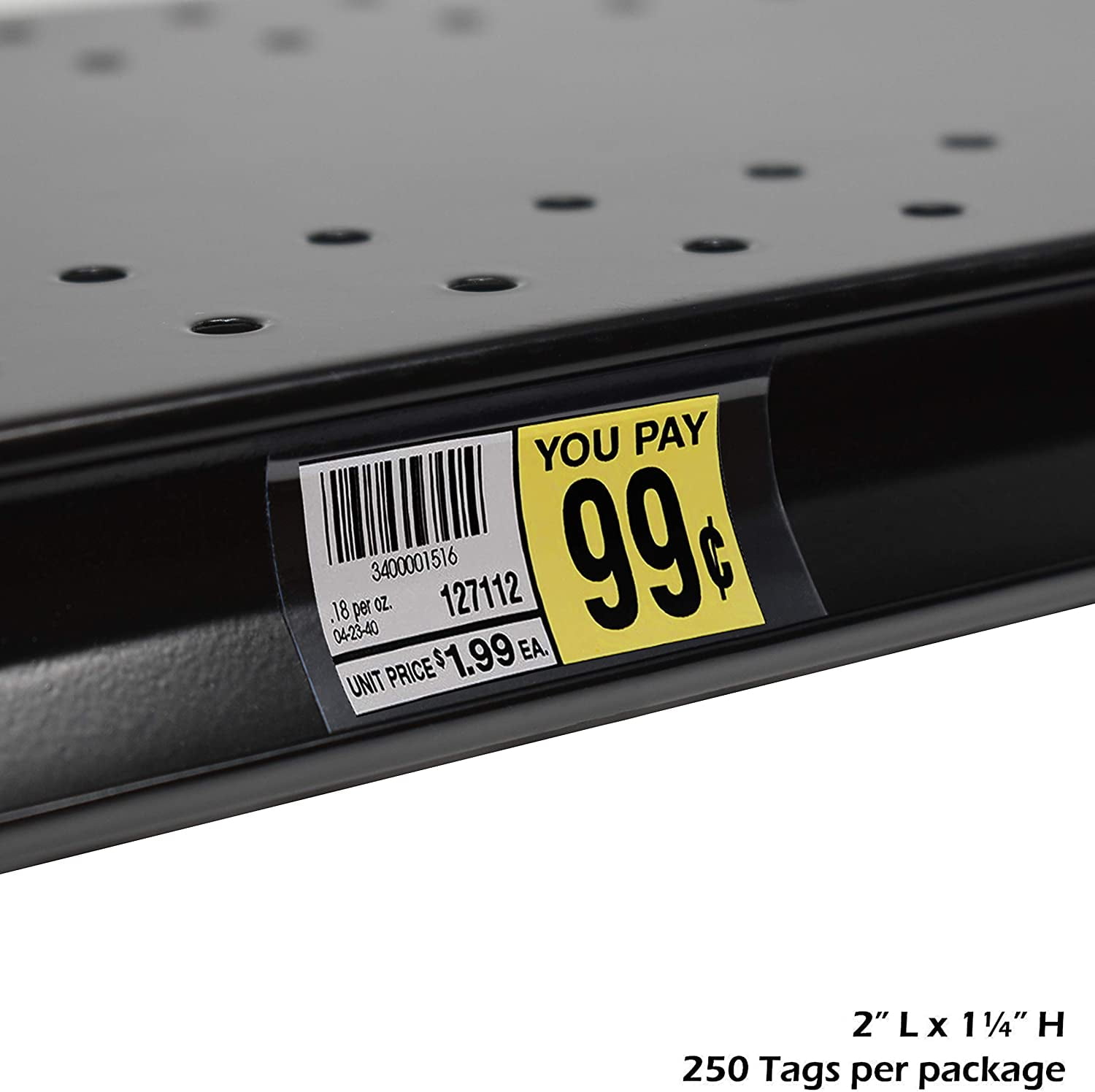 1.25" x 2" Clear Plastic Tags, Shelf Label Holders - 250 Pack - Walmart.com