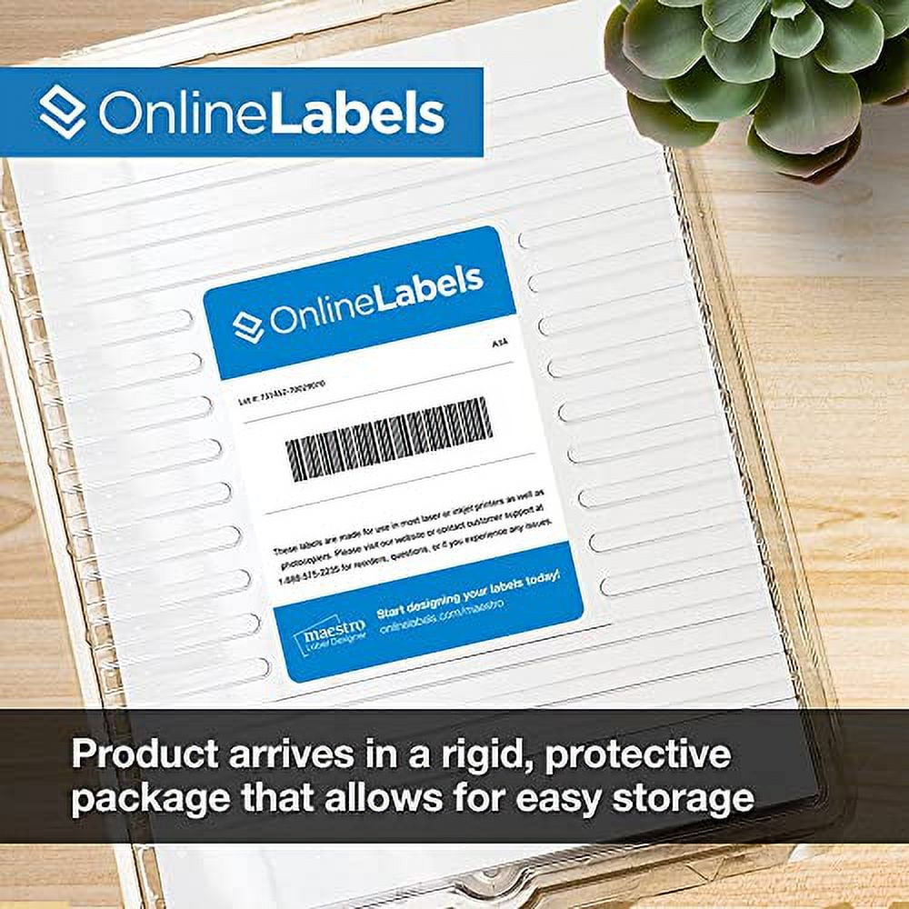 1.25 x 9.75 Waterproof Water Bottle Labels (Laser Printers Only) - Pack ...