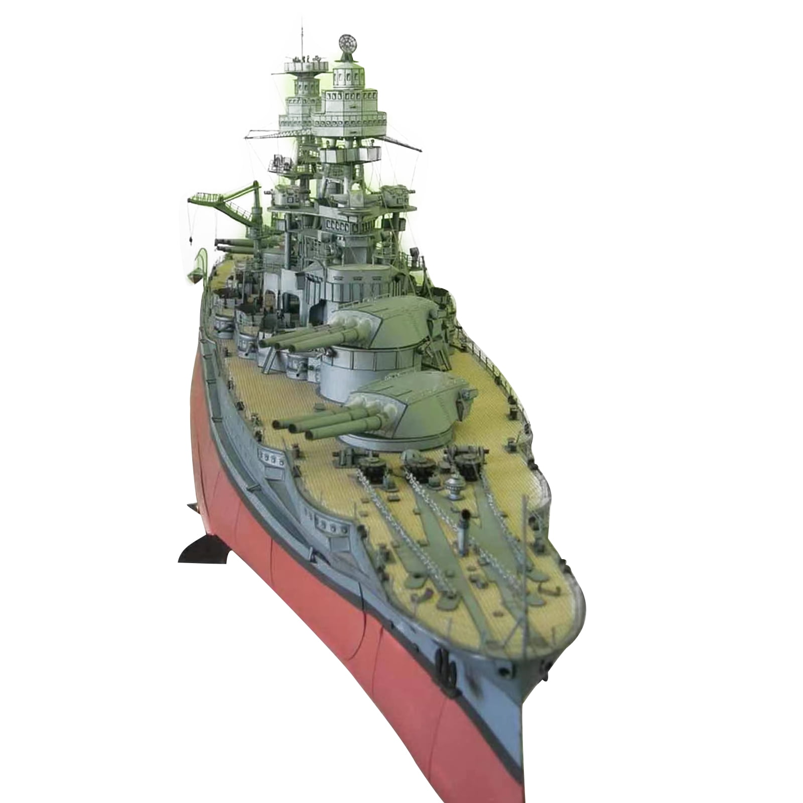 1/250 US NAVY USS BB-39 Battleship Paper Model Set Ship Paper Model ...