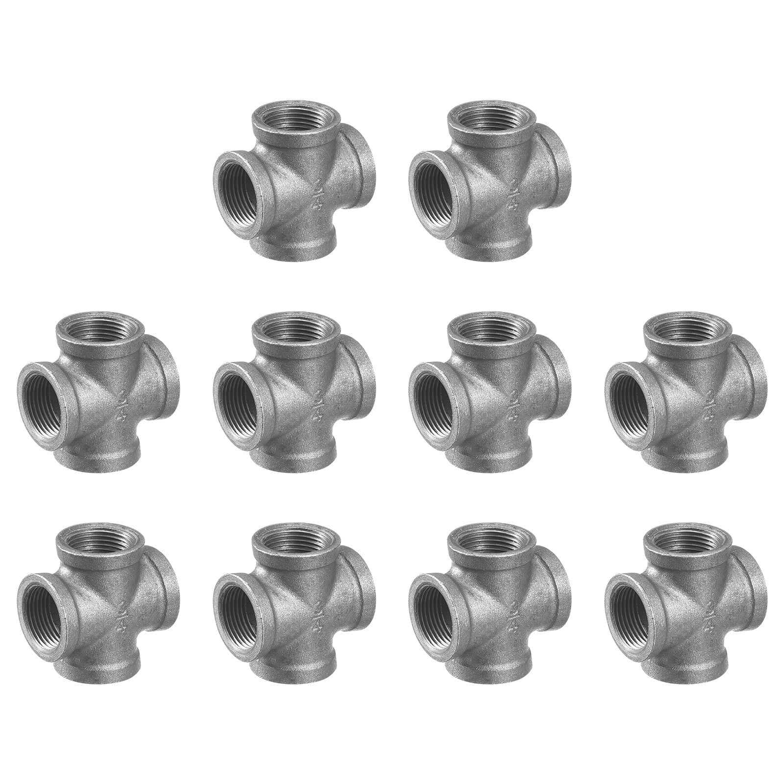1"(25mm) 4-Way Cross Fitting Connector, Cast Malleable Iron 4 Way ...