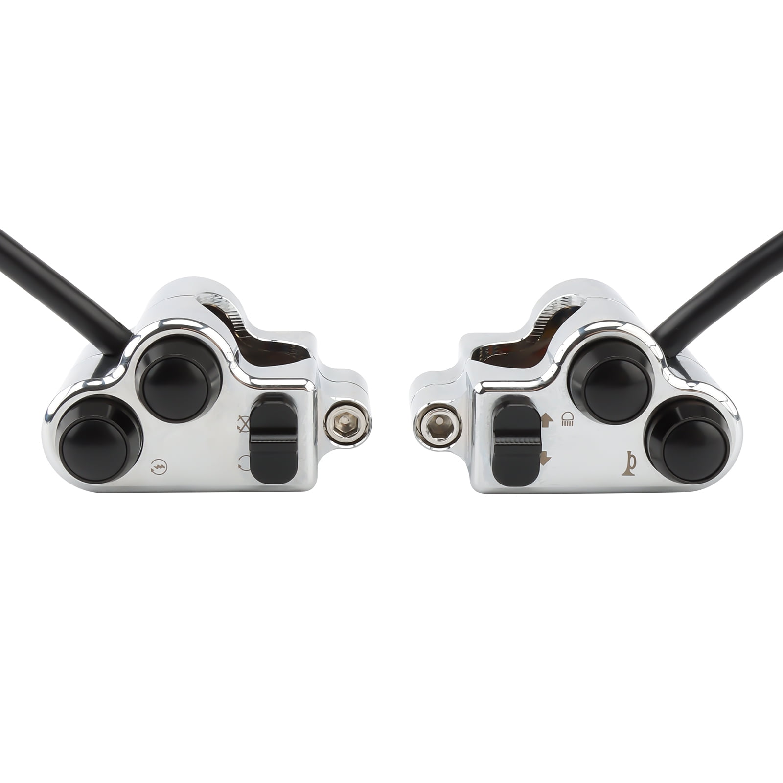 1'' 25mm Handlebar Switch Push Button Turn Signal Horn Start Kill ...