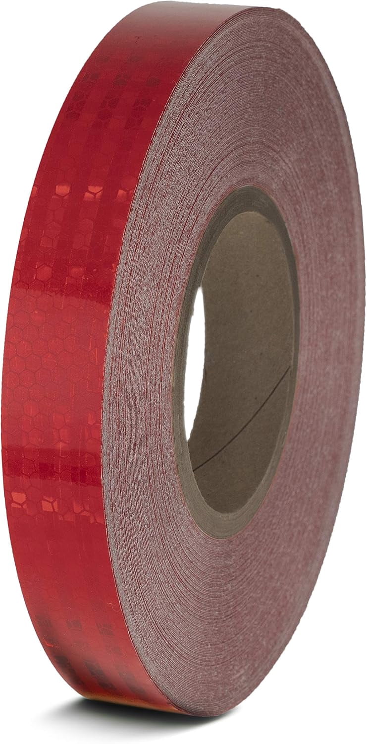 1" (25mm) x 50 yds, Red, High Intensity Retro Reflective Tape (HXREF ...