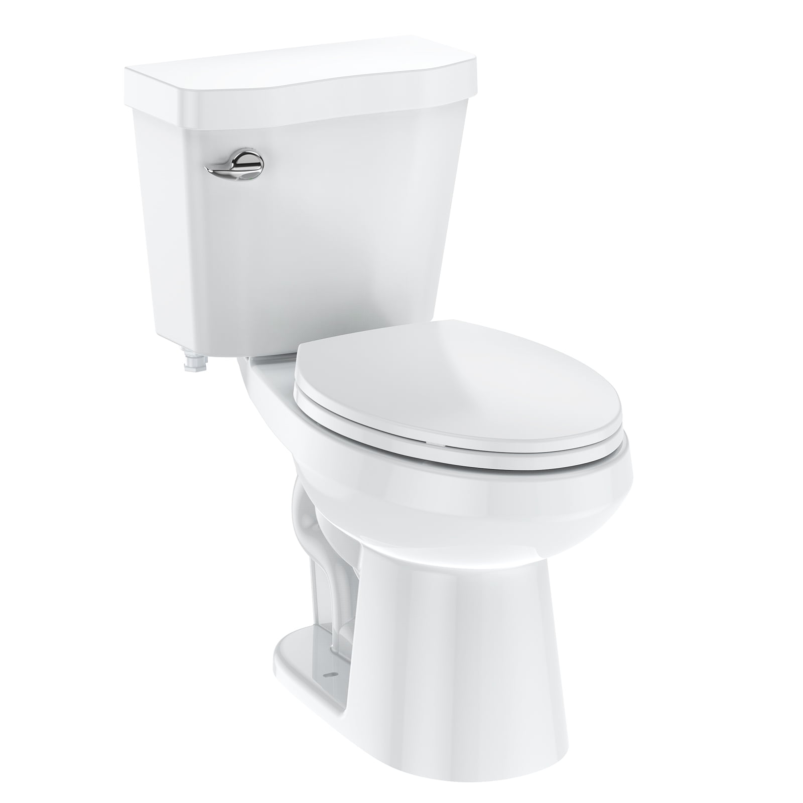 1.28 GPF Two-Piece Elongated Siphonic Flush Toilet with Soft Close Seat ...