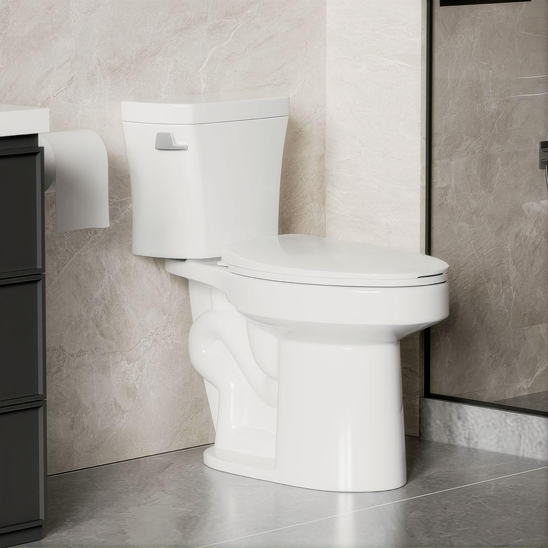 1.28 GPF Two-piece Toilet for Bathrooms,Siphonic Side Press Single ...