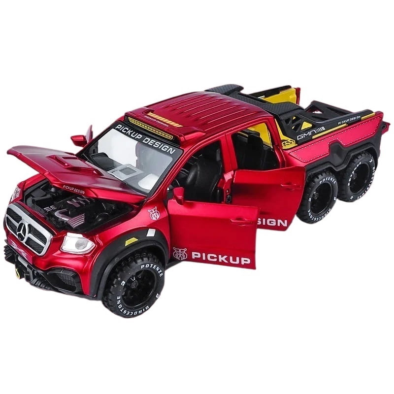 1:28 Mercedes Benz X-Class Exy 6X6 Off Road Pickup Model Toy Car Alloy ...