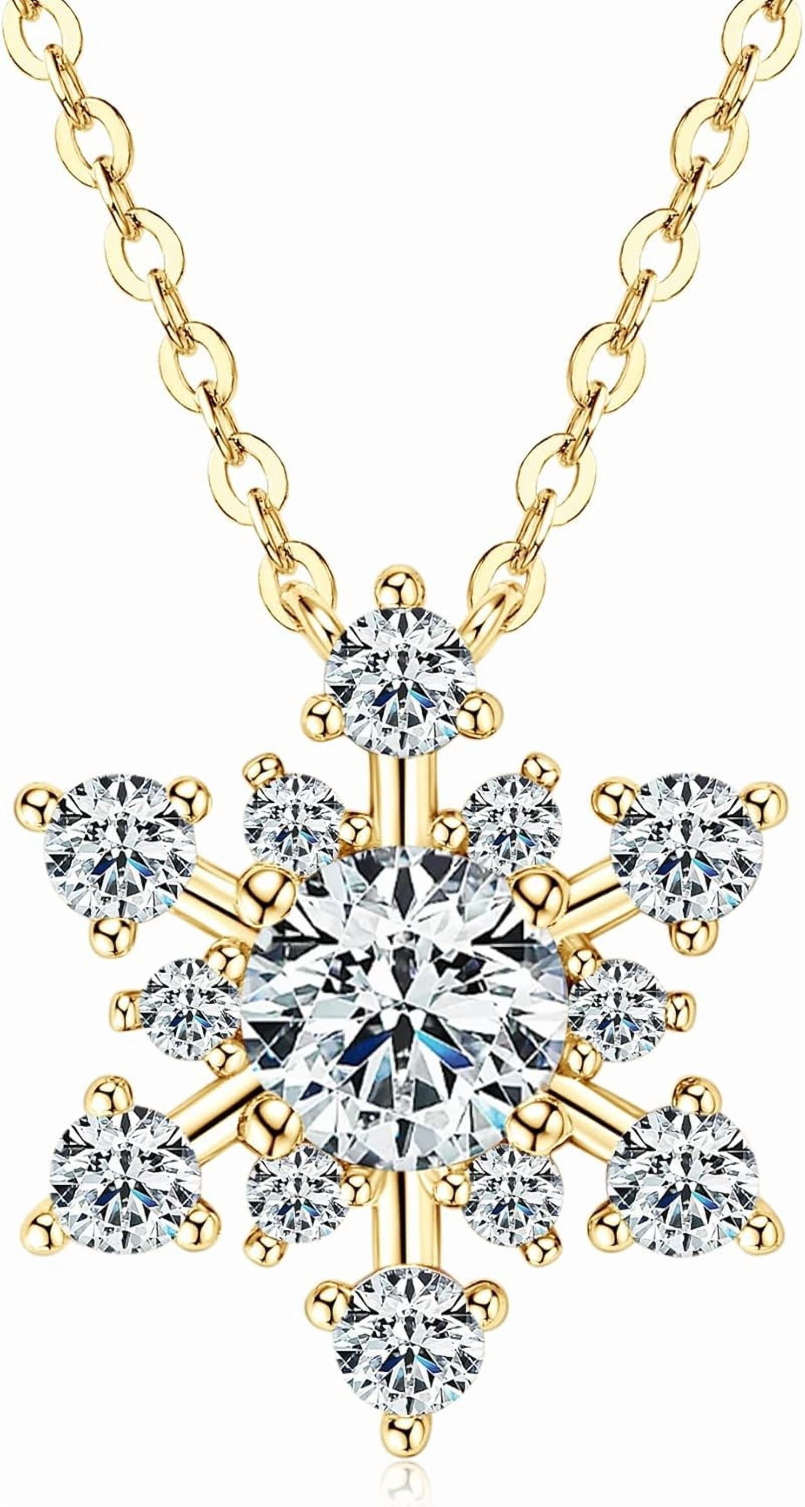 1-2CT Heart/Crescent Moon/Snowflake Moissanite Necklace for Women ...