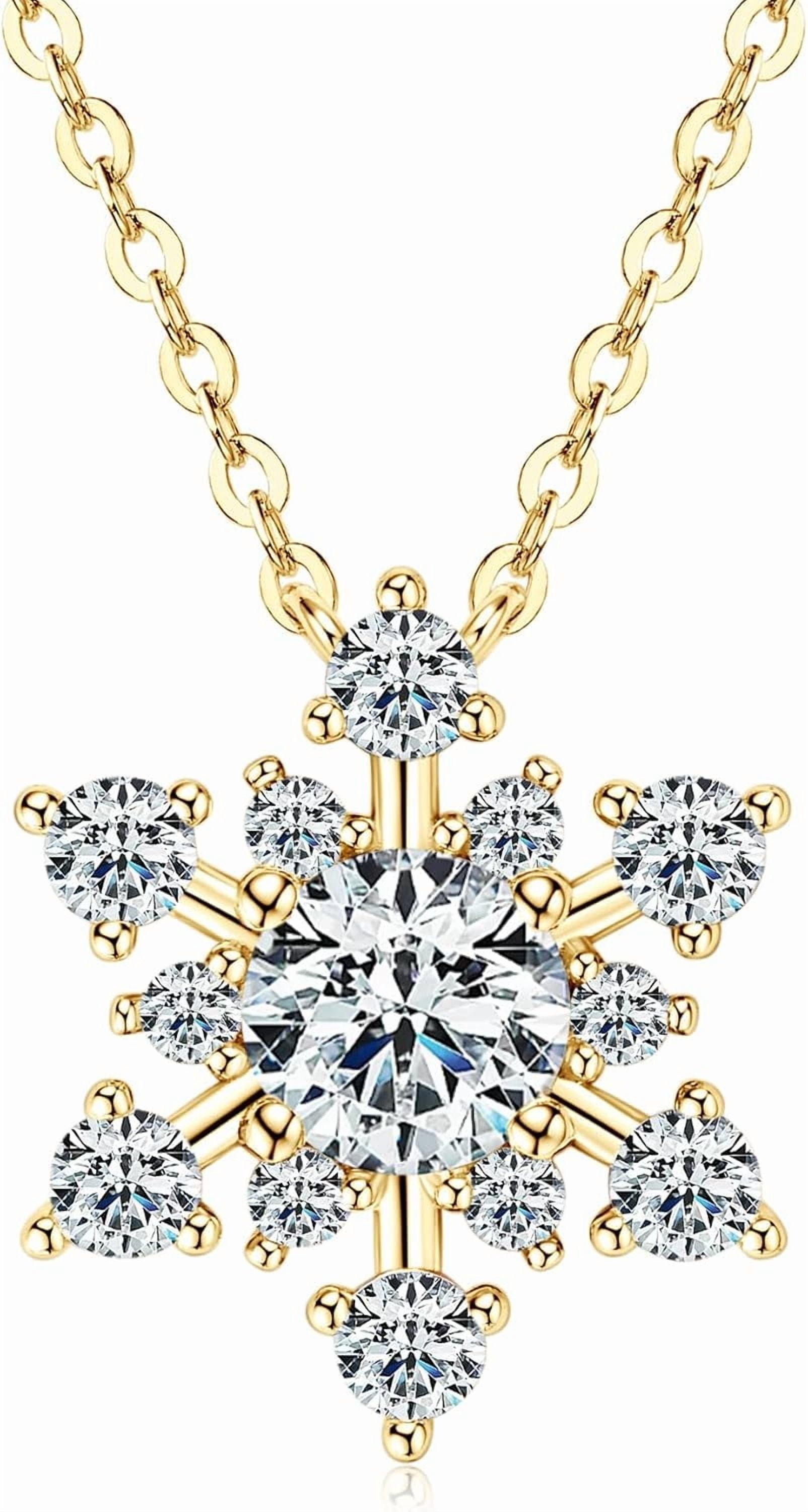 1-2CT Heart/Crescent Moon/Snowflake Moissanite Necklace for Women ...
