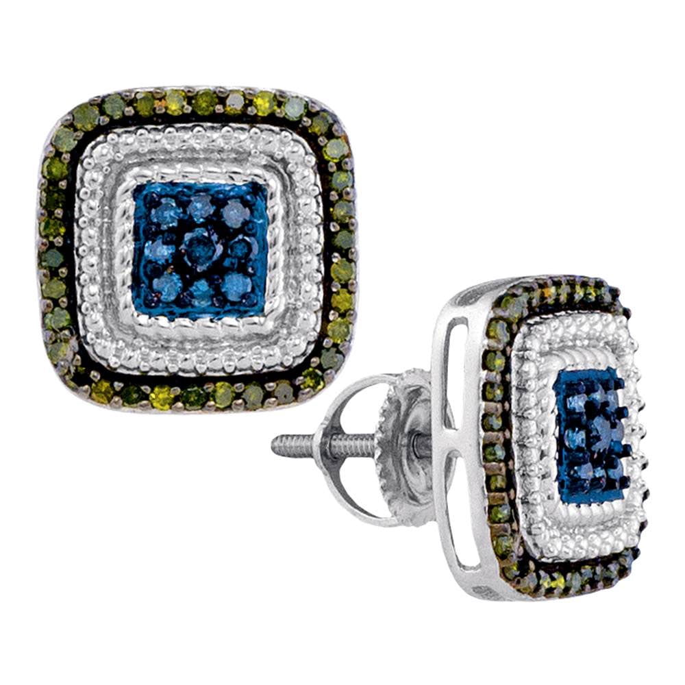 1/2CTW-DIA BLUE EARRING - Walmart.com