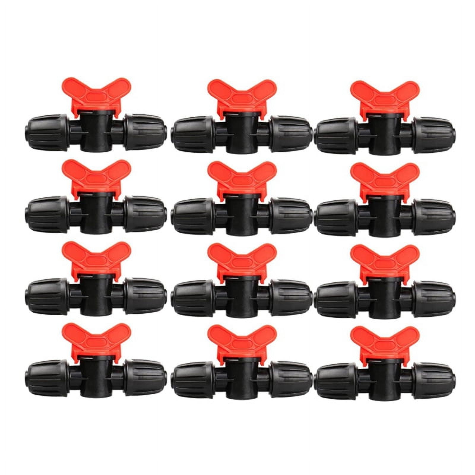 1/2In Drip Irrigation Valve Fittings,12 Pieces Barbed Shut Off for ...