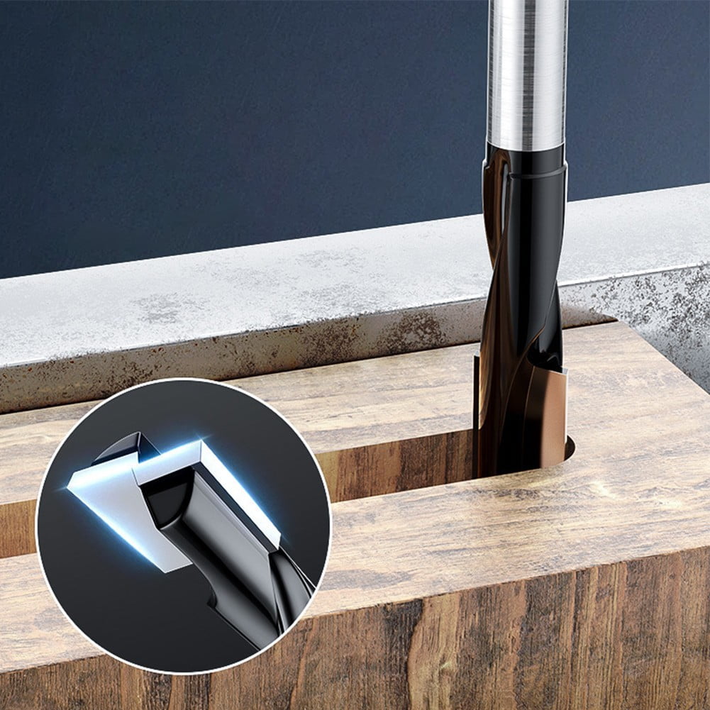 1/2In Spiral Straight Cutter Round Handle Woodworking Milling Cutter ...