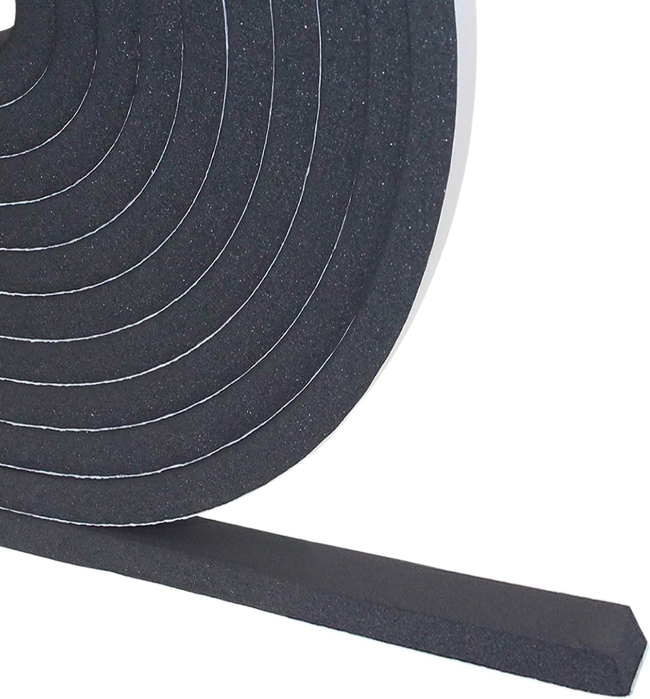 1/2In x 3/8In x 33Ft Foam Insulation Tape Weather Stripping Seal Strip ...