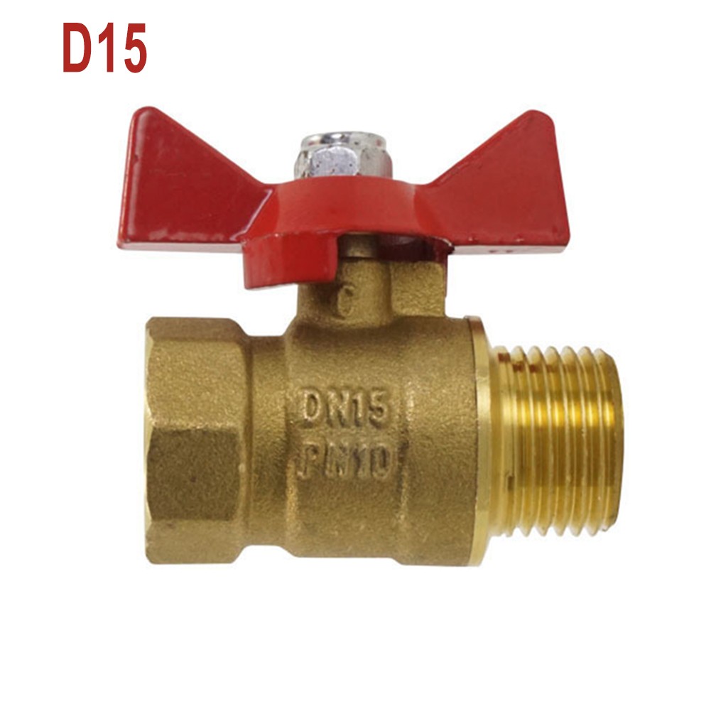 1/2Inch, 3/4Inch Ball Valve with Wing Handle, Red IG AG Shut-off Valve ...