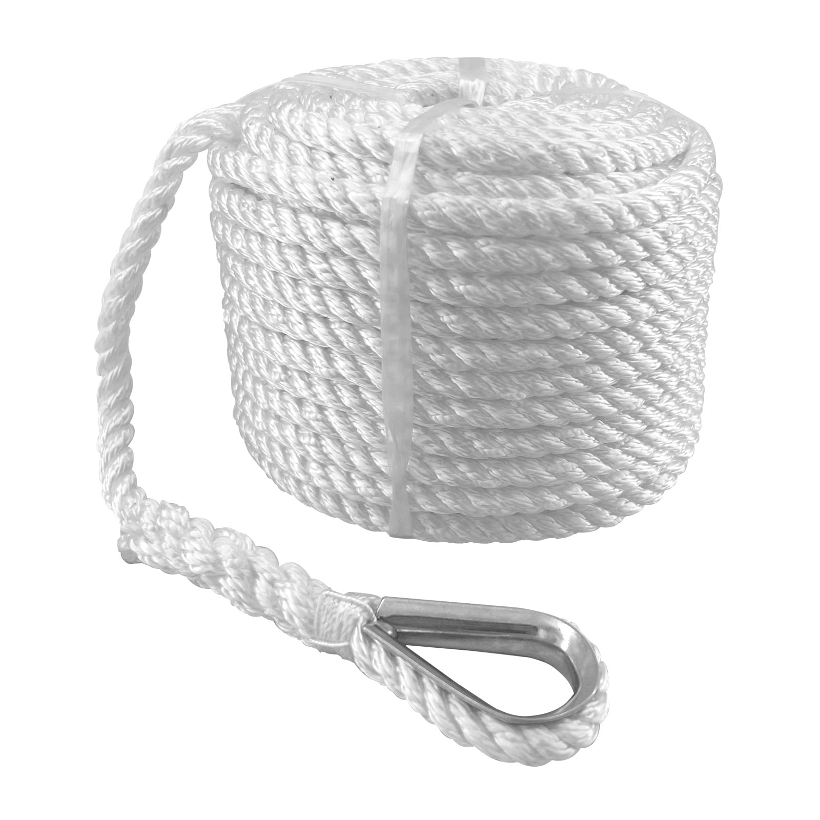 1/2Inch 75FT Braid Anchor Line Double Braided Nylon Anchor Rope with ...