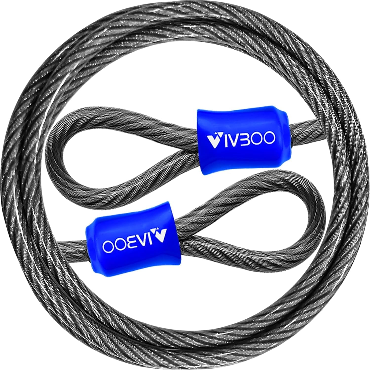 VIVBOO Heavy-Duty 1/2 Inch Security Cable Lock with Loops, 4FT 6FT 8FT ...