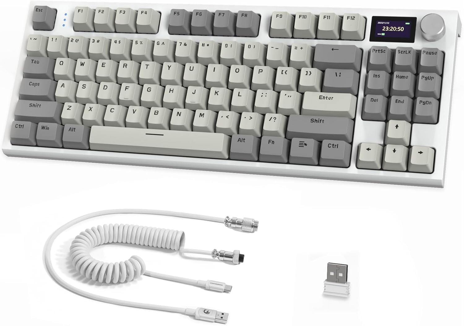 1.2Inch OLED Screen & Knob】The ATTACK SHARK game keyboard is equipped ...