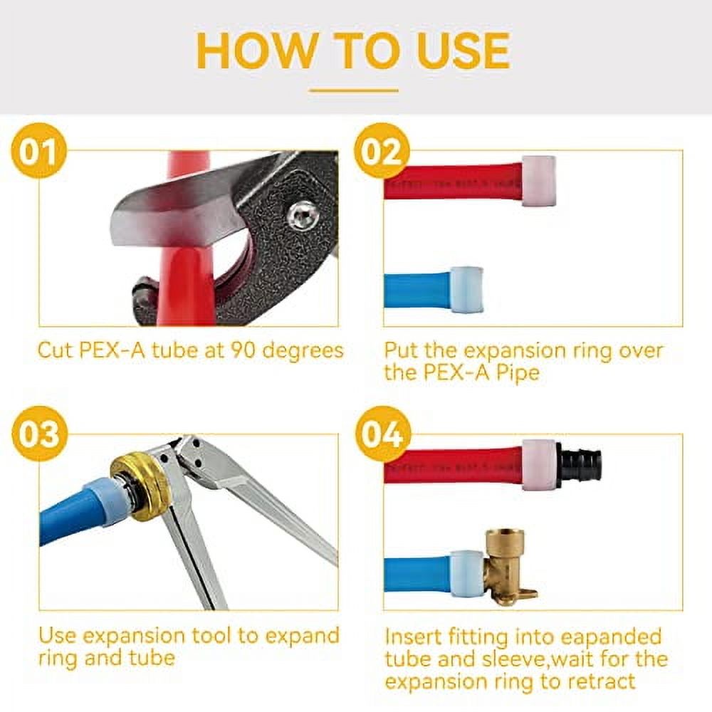1/2Inch Poly PEX A Expansion Fitting,25 Pack Female Swivel Adapter PPSU ...
