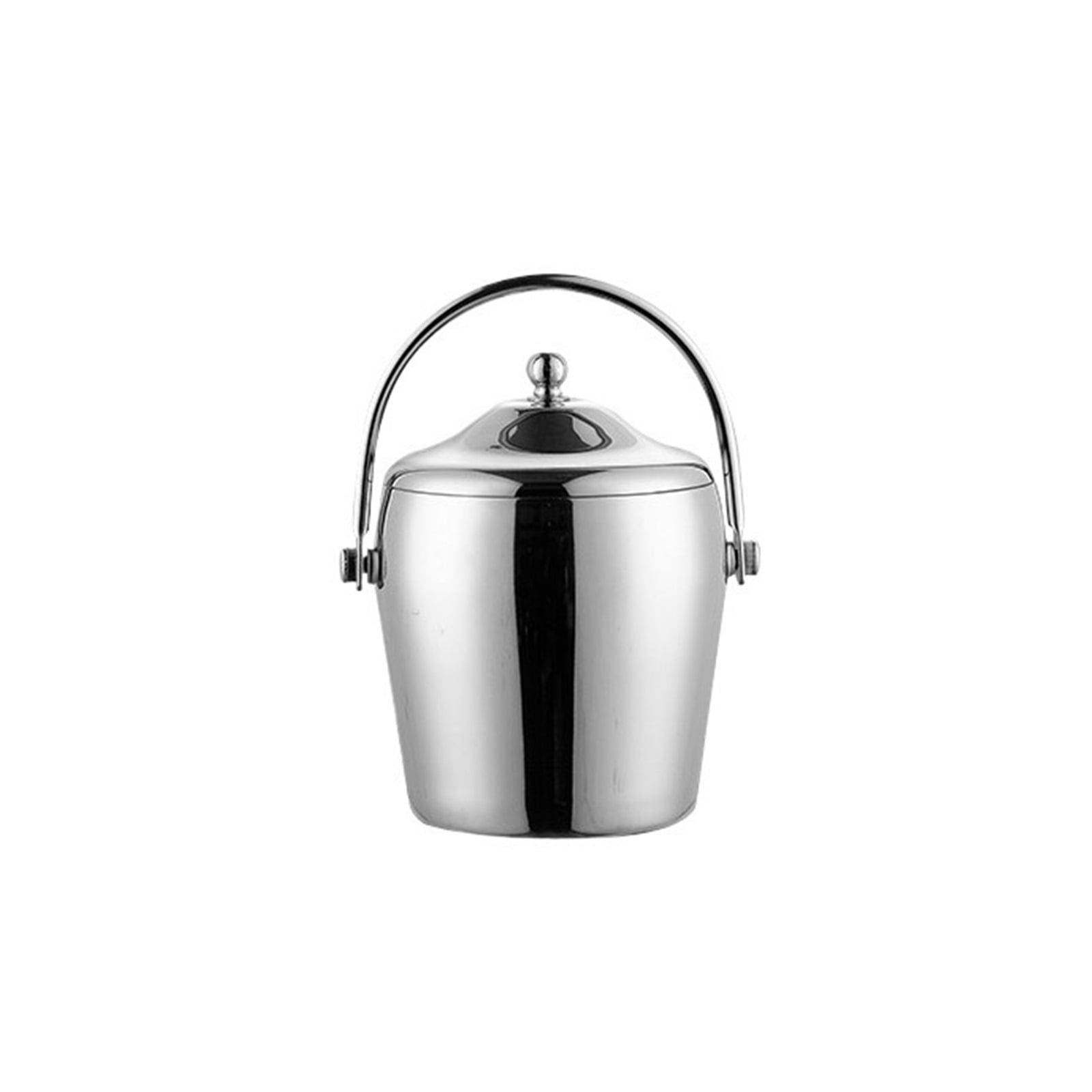 1.2L Stainless Steel Ice Bucket With Lid Double Layer Champagne Bucket ...