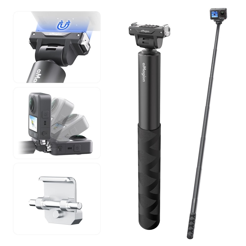 1.2M Extension Rod Kit for DJI Osmo 360/Action 5 Pro/4/3, Invisible ...