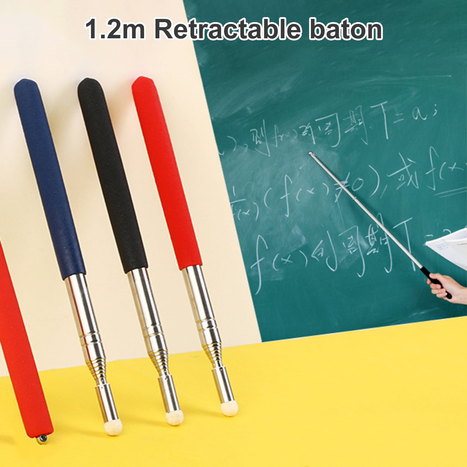 1.2M Telescopic Teacher Pointer Anti-slip Portable Universal Handheld ...