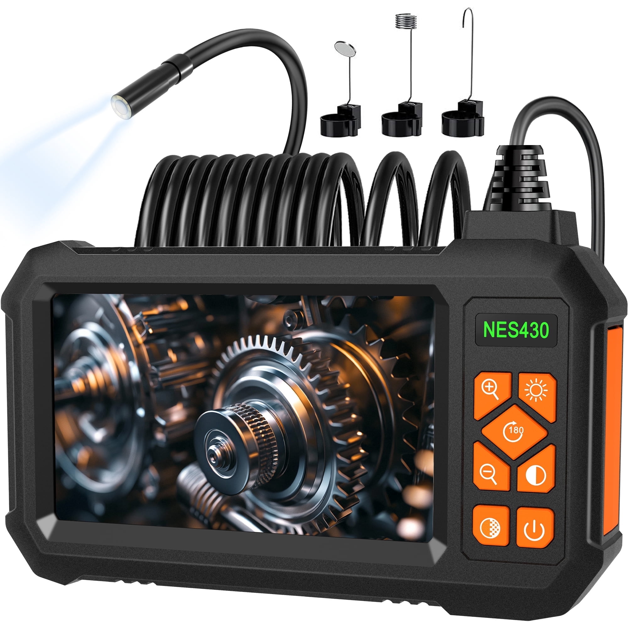 Yanwen Sewer Inspection Camera with 16.5FT Semi-Rigid Cable, 4.3"IPS ...