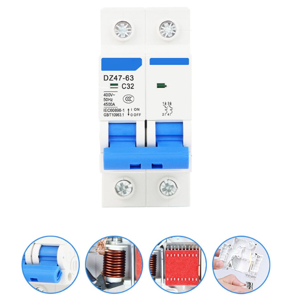 1/2P Circuit Breaker Dz47-63 For Solar Pv Circuit Breaker 32A Circuit Breake - Walmart.com