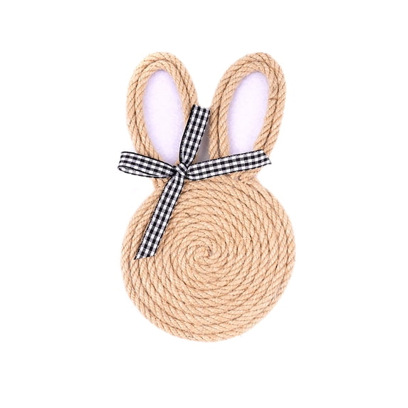 1/2PCS Easter Heat Insulation Mats,Rabbit Ear Shape Cotton Woven ...