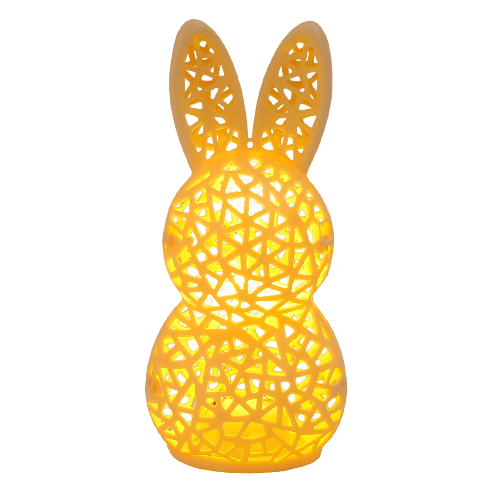 1/2PCS Easter Hollow Out Rabbit Figurine Lamp, 3D Print Easter Hollow ...