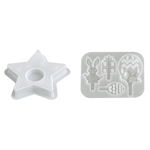 1/2PCS Easter Rabbit Candle Holder Mould, Easter Rabbit Tealight ...