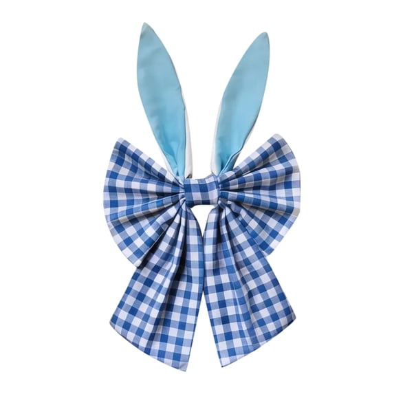 1/2PCS Easter Rabbit Ear Burlap Ears Flower Ring Bow Knot for Easter ...