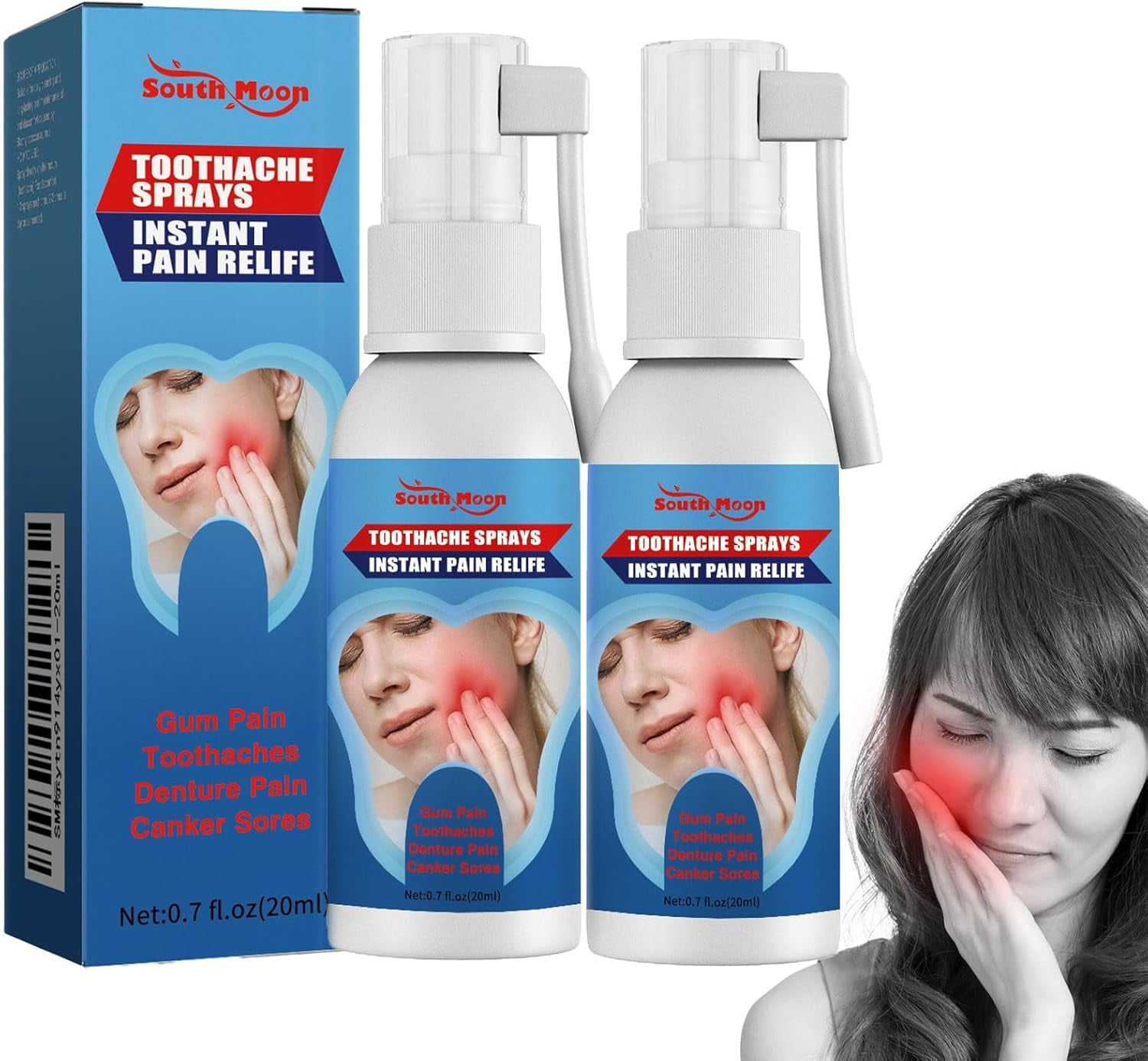 1/2PCS Portable Oral Care Spray - Gentle Teeth & Gum Relief, Soothes ...