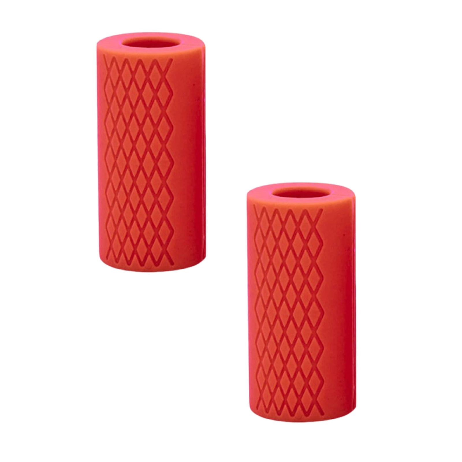 1/2PCS Rubber Barbell Grip Thick Bar Dumbbell Barbell Grip Arm Strength ...