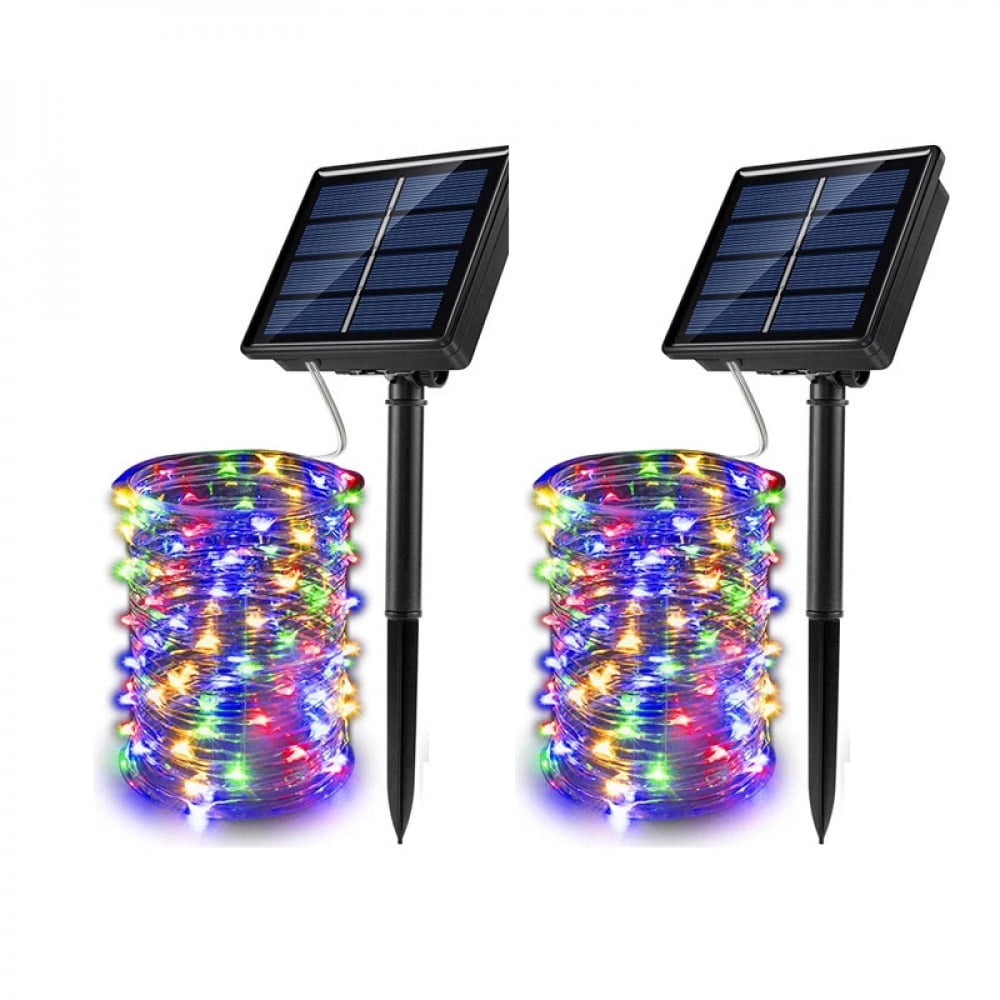 1/2PCS Solar Copper Wire String Fairy Light with 8 Lighting Modes ...