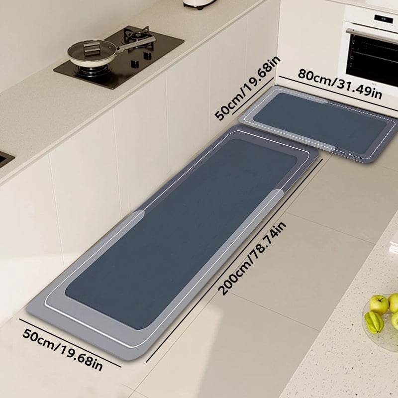 1/2PCS Solid Color Kitchen Bathroom Mat Modern Popular Sale Simple ...