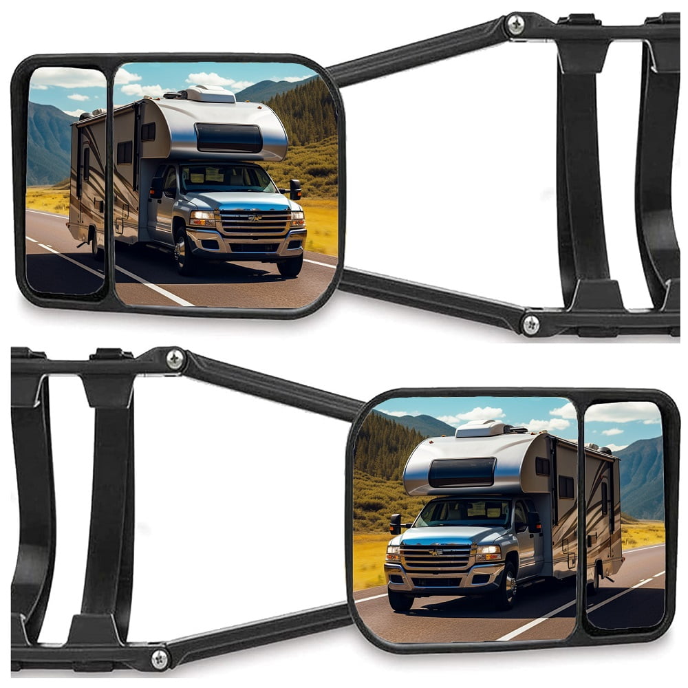 1/2PCS Universal Towing Mirror Tow Mirror Caravan Trailer Car Rear View ...